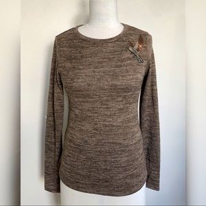 Zara | Tops | Zara Nwt Ultra Soft Sweater Top With Sequin Bird | Poshmark
